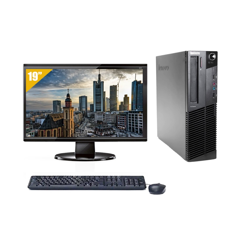 PC avec Écran Lenovo ThinkCentre M83 SFF i5 19" 8Go RAM 500Go HDD Windows 10 [Reconditionné ...