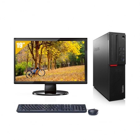 PC avec Écran Lenovo ThinkCentre M700 SFF Pentium G Dual Core Gen 6 19" 8Go RAM 500Go HDD Linux ...